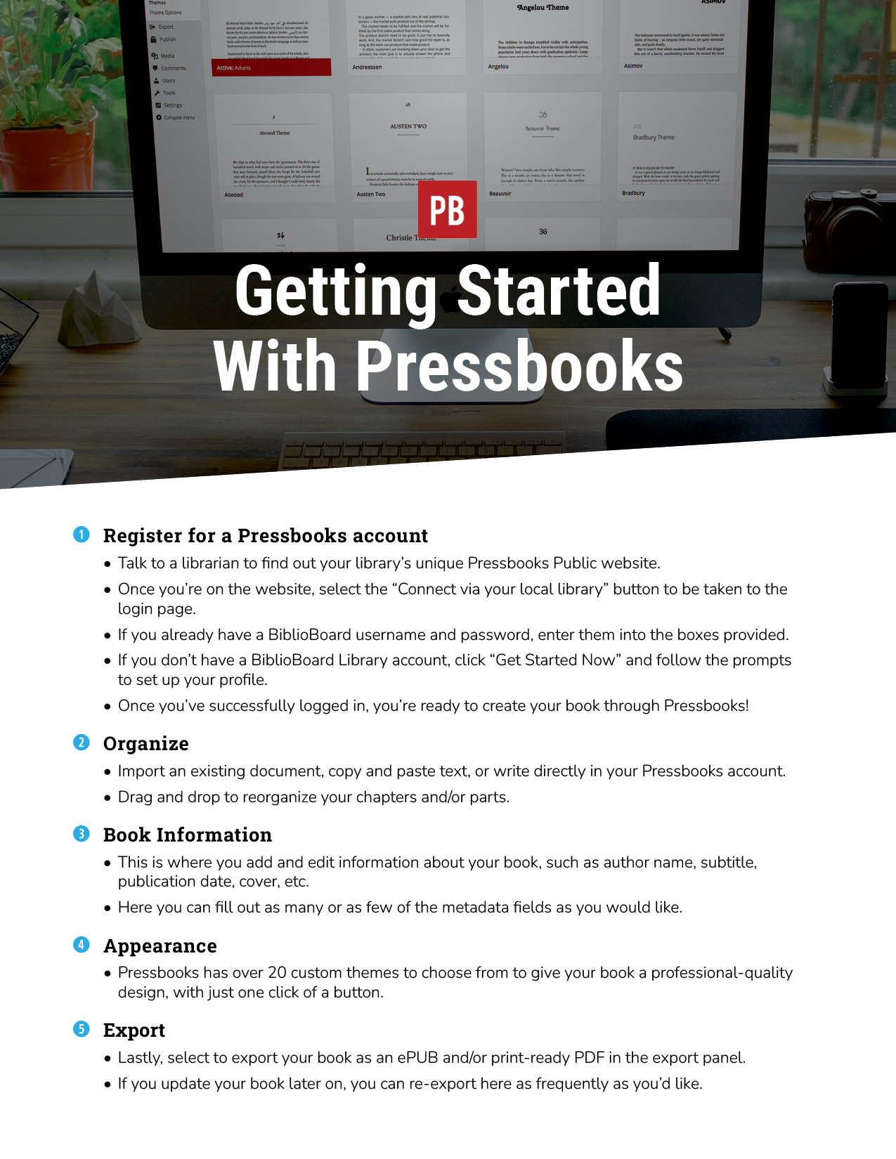 Pressbooks for Authors: Getting Started - Create. Share. Discover